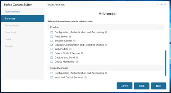Equitrac: Kofax Control Suite Equitrac V 6.0 Support
